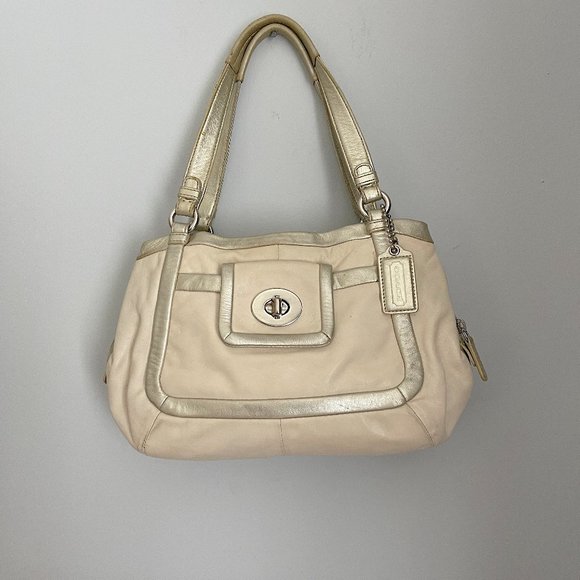 Coach | Bags | Coach Cricket Large Handbag Satchel M893 3601 Bone And ...